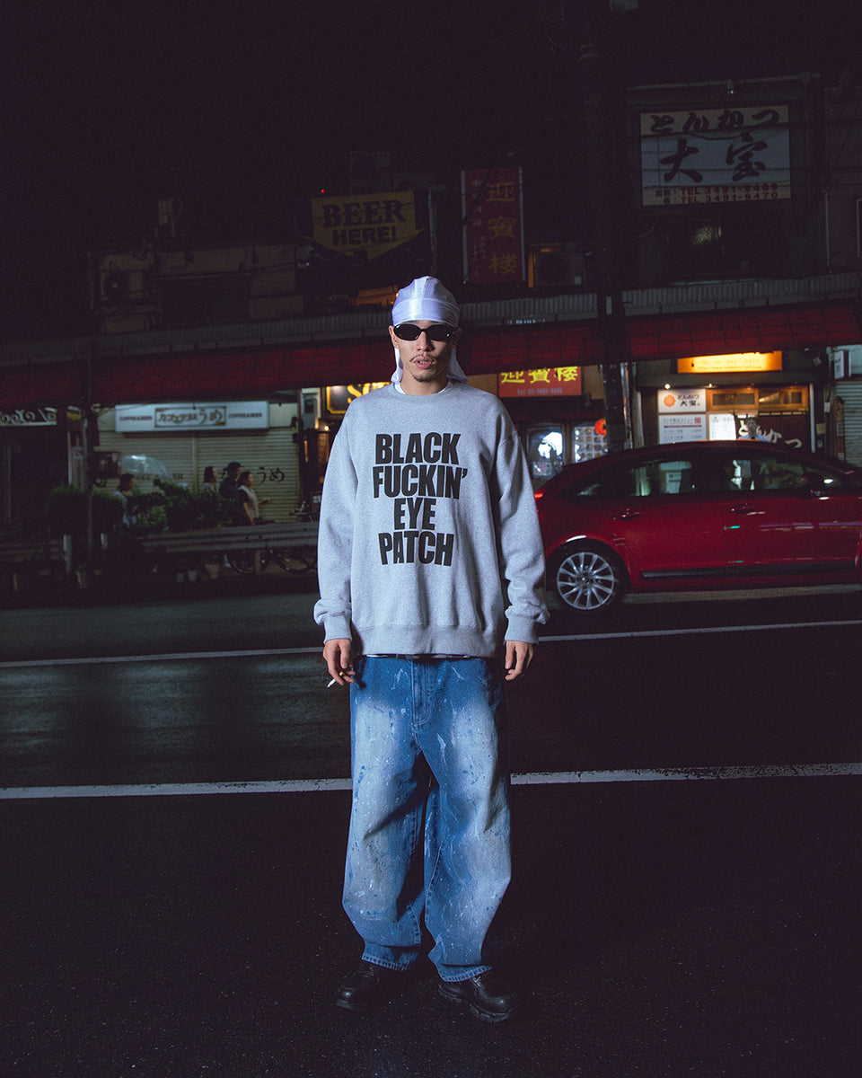 BFEP CREW SWEAT HEATHER GRAY – BlackEyePatch